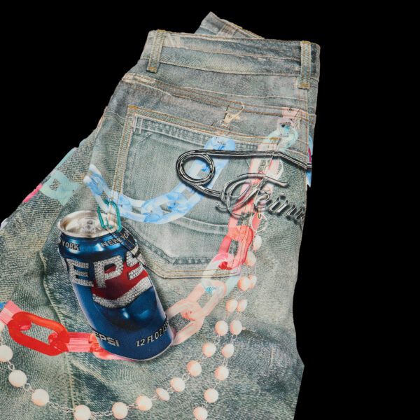 POLYCHROME GUMMY DENIM PANTS - FEINICKÖ